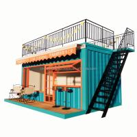 China 20ft Two-Layer Flat Packaging Container Steel Frame Garage Retail Store Modern Design and Galvanized Steel Bending 180g for sale
