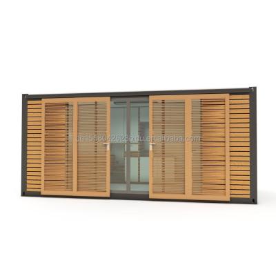 China Hotel Accommodation 20ft Prefabricated Container Office House with Wooden Sliding Door and Aluminum Alloy Windows for sale