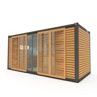 China Hotel Accommodation 20ft Prefabricated Container Office House with Wooden Sliding Door and Aluminum Alloy Windows for sale