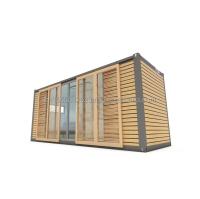 China Hotel Accommodation 20ft Prefabricated Container Office House with Wooden Sliding Door and Aluminum Alloy Windows for sale