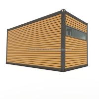 China Hotel Accommodation 20ft Prefabricated Container Office House with Wooden Sliding Door and Aluminum Alloy Windows for sale