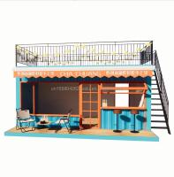 China 20ft Two-Layer Flat Packaging Container Steel Frame Garage Retail Store Modern Design and Galvanized Steel Bending 180g for sale