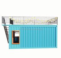 China 20ft Two-Layer Flat Packaging Container Steel Frame Garage Retail Store Modern Design and Galvanized Steel Bending 180g for sale