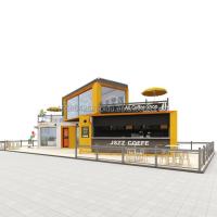 China Aluminum Alloy Windows 20ft 40ft Prefab Mobile Shipping Bar Coffee Shops Restaurant Container Modular House Home for sale