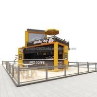 China Aluminum Alloy Windows 20ft 40ft Prefab Mobile Shipping Bar Coffee Shops Restaurant Container Modular House Home for sale