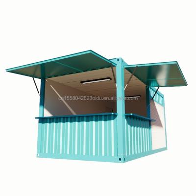 China Customized Color Pop-up Shop Container Coffee Shop/Bar/Fast-food in 20FT Flat Packaging for Supermarket Promotion for sale