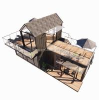 China 20FT 40FT Modern Simple Hotel 4 Bedrooms 1 Garage Prefab House Container Villa House Apex Roof Quick Assembled for sale