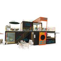 China Modified 20 Foot 40 Foot Prefab Shipping Container Pop Up Coffee Shop Restaurant Mobile Container Bar for Modified Design for sale