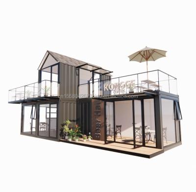 China Bathroom Steel Structure Container Villa House for 4 bedrooms and 1 garage in 20FT Modern Style for sale