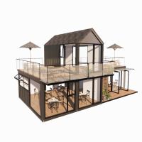 China Bathroom Steel Structure Container Villa House for 4 bedrooms and 1 garage in 20FT Modern Style for sale