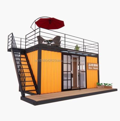 China Hotel 20 Foot Portable Container Clothes Shop Prefabricated Cafe Mobile Store Warehouse for sale