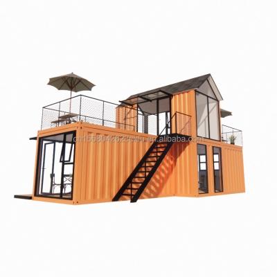 China Customized Sloping Roof Steel Structure Villa Wall 50/75/100mm Wave Sandwich Panel Bathroom and 3 Bedroom Container House for sale