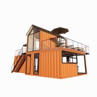 China Customized Sloping Roof Steel Structure Villa Wall 50/75/100mm Wave Sandwich Panel Bathroom and 3 Bedroom Container House for sale