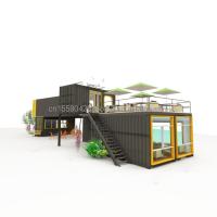China Outdoor Restaurant Cafe Bar Container House 40FT Modern Design with Galvanized Steel Square Tubes for sale