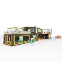 China Outdoor Restaurant Cafe Bar Container House 40FT Modern Design with Galvanized Steel Square Tubes for sale