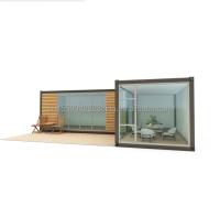 China Steel Frame Galvanized Steel Bending 180g Simple Prefab Log Cabins Wooden Small House Portable Cabins with 20ft or 40ft Size for sale