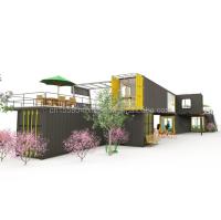 China Outdoor Restaurant Cafe Bar Container House 40FT Modern Design with Galvanized Steel Square Tubes for sale