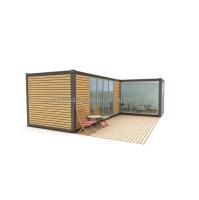 China Steel Frame Galvanized Steel Bending 180g Simple Prefab Log Cabins Wooden Small House Portable Cabins with 20ft or 40ft Size for sale