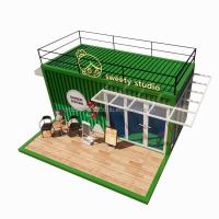 China 50/75/100mm Wave Sandwich Panel Wall 20ft Portable Container Clothing Store Prefabricated Mobile Store Pop Up Retail Store for sale