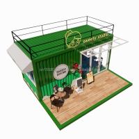 China 50/75/100mm Wave Sandwich Panel Wall 20ft Portable Container Clothing Store Prefabricated Mobile Store Pop Up Retail Store for sale