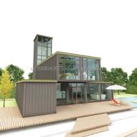 China Galvanized Steel Square Tubes The Foundation of the Fine Modern Style Bedroom Loft House Container Prefab Beach Hotel Villa for sale