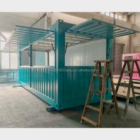 China Aluminum Alloy Windows Container Coffee Bar 10ft 20ft Fast Food Mini Pop-up Shop with Wall 50/75/100mm Wave Sandwich Panel for sale