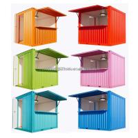China Aluminum Alloy Windows Container Coffee Bar 10ft 20ft Fast Food Mini Pop-up Shop with Wall 50/75/100mm Wave Sandwich Panel for sale
