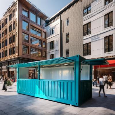 China Galvanized Steel Square Tubes Main Structure Container Houses for Whole Assemble 20ft 40ft Prefab Coffee Shop for sale