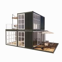 China 20ft Prefab Shipping Tiny Houses Container House Movable Prefabricated House for Shop in Chinese Design Style for sale