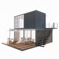 China 20ft Prefab Shipping Tiny Houses Container House Movable Prefabricated House for Shop in Chinese Design Style for sale