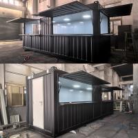 China Galvanized Steel Square Tubes Main Structure Container Houses for Whole Assemble 20ft 40ft Prefab Coffee Shop for sale