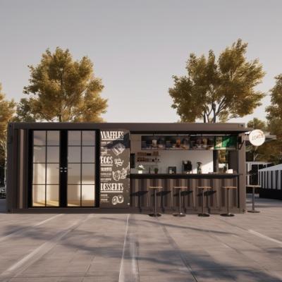 China 20ft Container Store Kiosk Customized Color Container Houses for Mobile Container Coffee Bar for sale