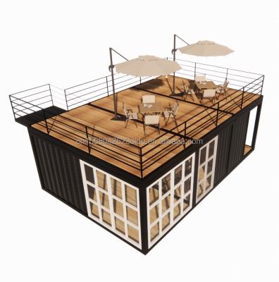 China Customized Color Container Bar Coffee Shop with Chinese Design Style and 20 Foot Prefabricated Container for sale