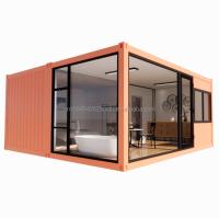 China Affordable 20ft or 40ft Portable Light Steel Flat Roof Container Prefab Studio Home House with Customized Color for sale