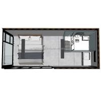 China Wooden Sturdy Steel Sun House 20ft Flat Container House with Wall 50/75/100mm Wave Sandwich Panel for sale