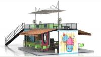 China Galvanized Steel Square Tubes Custom 1 Bedroom Prefabricated Steel Container House Easy-to-Assemble Flat Pack Prefab Shop and Home for sale