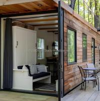 China Galvanized Steel Bending 40ft Portable Wooden Container House with 2 Bedrooms and 1 Living Room for sale