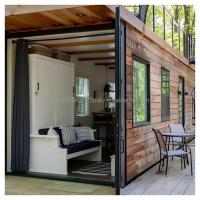 China Galvanized Steel Bending 40ft Portable Wooden Container House with 2 Bedrooms and 1 Living Room for sale