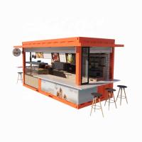China 20ft or 40ft Commercial Outdoor Shipping Container Cafe Bar Easy Install Modern Design Steel House Flat Pack Container Best for sale