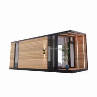 China 20 Feet Prefabricated Container House with Steel Frame Aluminum Alloy Windows Wooden Glass House and Galvanized Steel Bending for sale