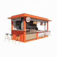China 20ft or 40ft Commercial Outdoor Shipping Container Cafe Bar Easy Install Modern Design Steel House Flat Pack Container Best for sale