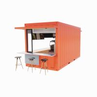 China 20ft or 40ft Commercial Outdoor Shipping Container Cafe Bar Easy Install Modern Design Steel House Flat Pack Container Best for sale
