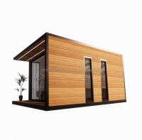 China 20 Feet Prefabricated Container House with Steel Frame Aluminum Alloy Windows Wooden Glass House and Galvanized Steel Bending for sale