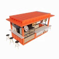 China 20ft or 40ft Commercial Outdoor Shipping Container Cafe Bar Easy Install Modern Design Steel House Flat Pack Container Best for sale