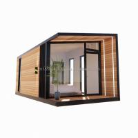 China 20 Feet Prefabricated Container House with Steel Frame Aluminum Alloy Windows Wooden Glass House and Galvanized Steel Bending for sale