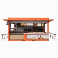 China 20ft or 40ft Commercial Outdoor Shipping Container Cafe Bar Easy Install Modern Design Steel House Flat Pack Container Best for sale
