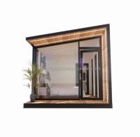 China 20 Feet Prefabricated Container House with Steel Frame Aluminum Alloy Windows Wooden Glass House and Galvanized Steel Bending for sale