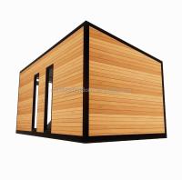 China 20 Feet Prefabricated Container House with Steel Frame Aluminum Alloy Windows Wooden Glass House and Galvanized Steel Bending for sale