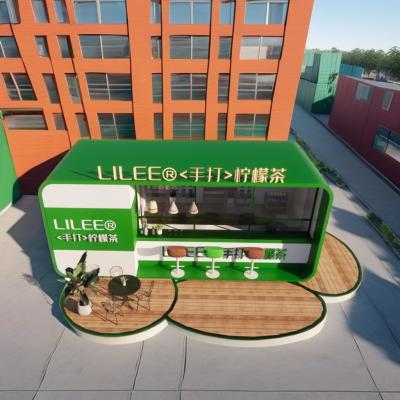 China 2024 Design Outdoor Expandable Modular 20ft/40ft Steel Shipping Container Kiosk Portable Cafe Bar with Equipments for sale