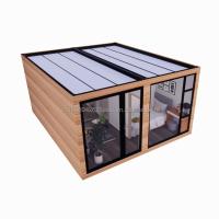China Prefabricated Wooden Glass Sunlight House Container House with Customized Color and Wall 50/75/100mm Wave Sandwich Panel for sale